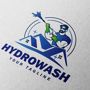 Professional Hydro Wash Svg Template, Pressure Washing Logo, Soft Wash ...