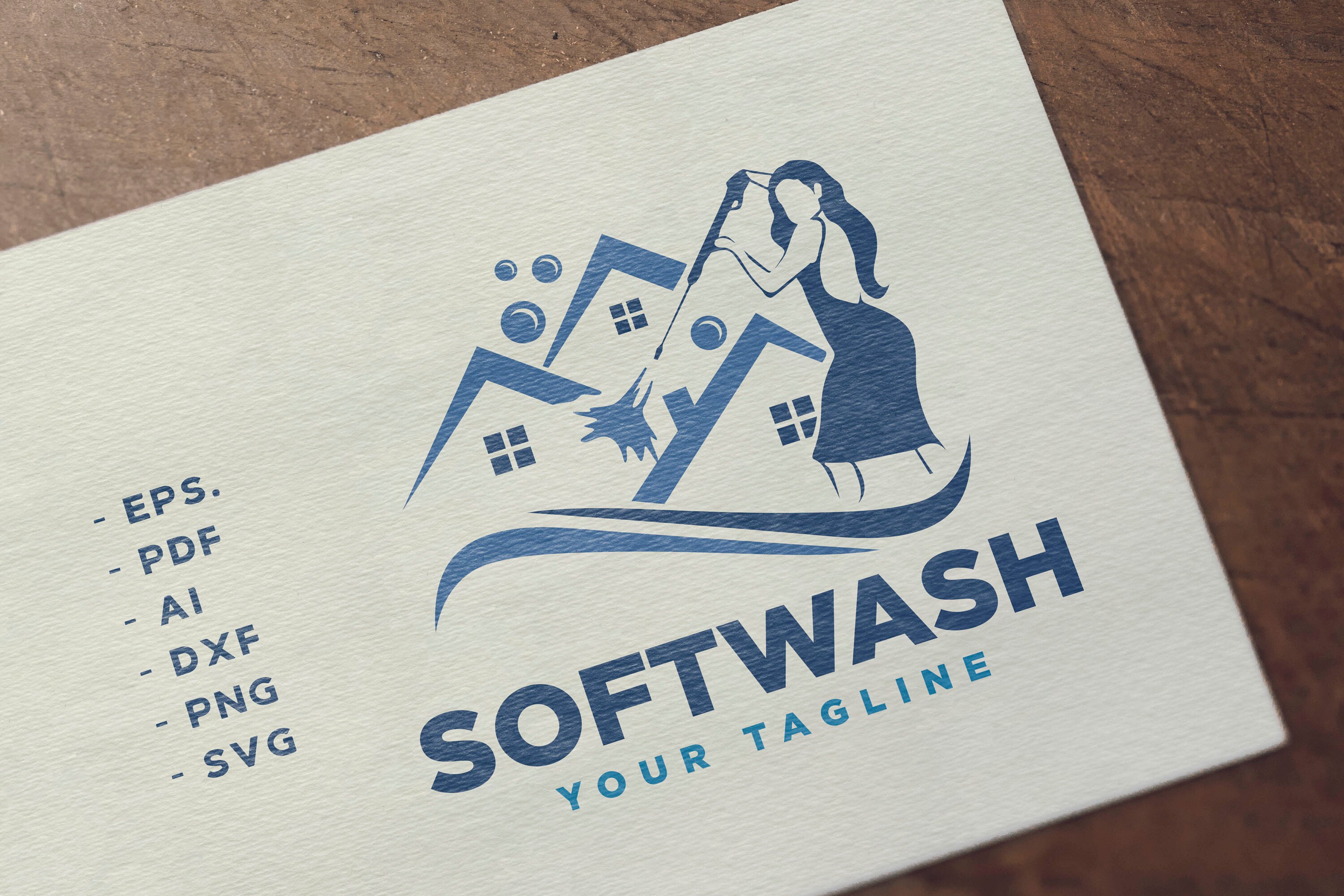 Professional Soft Washing Logo, Power Washing Logo, Pressure Washing ...