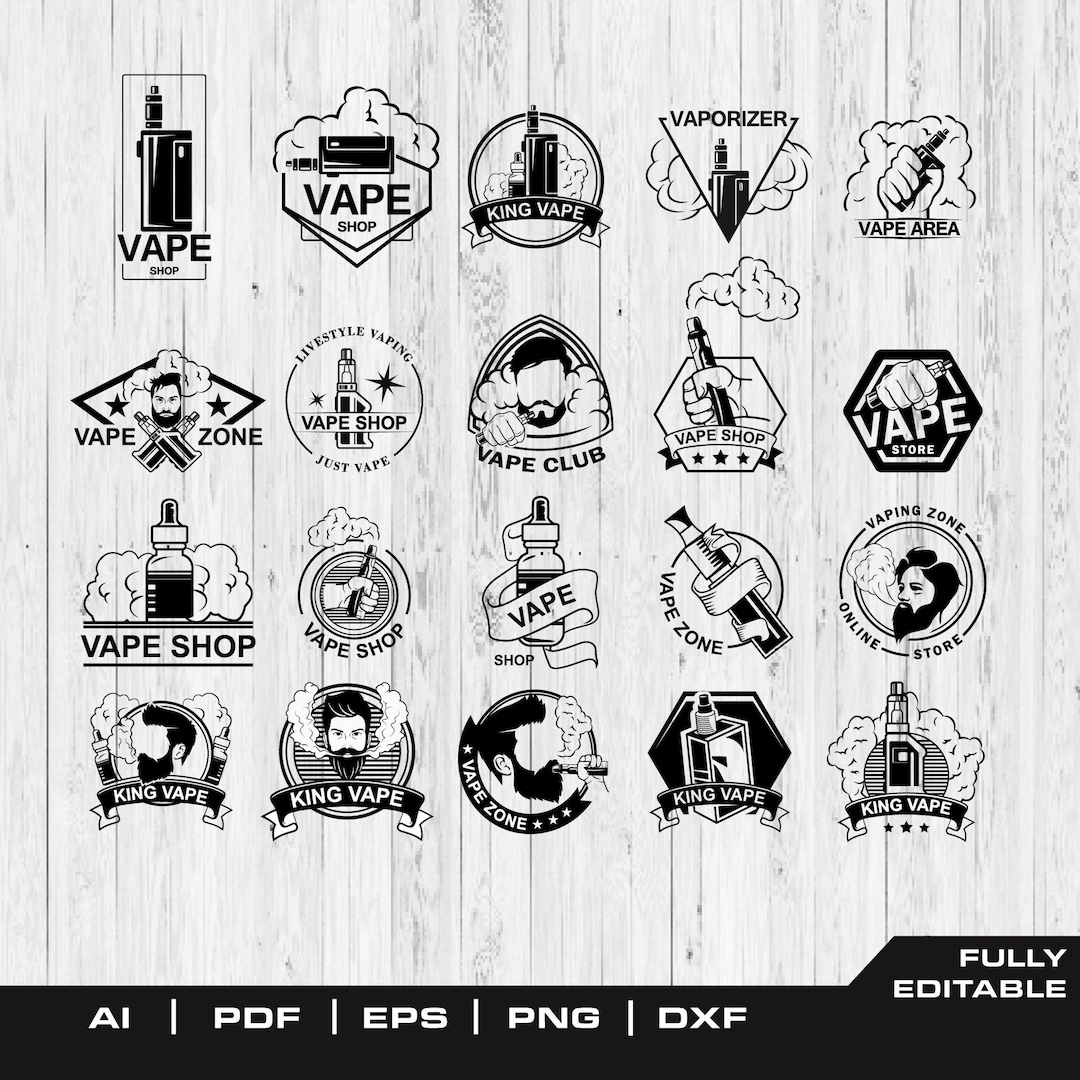 20 Vape SVG, Vape Store SVG, Vape Shop Svg, Vape Logo Cut Files for ...