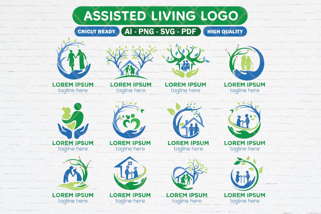 Assisted Living Logo Bundle, Senior Care Logo Bundle, Caregiving ...