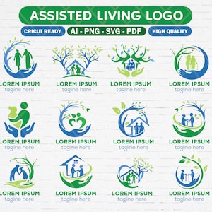 Assisted Living Logo Bundle, Senior Care Logo Bundle, Caregiving ...