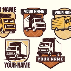 Cargo Van Logo Design Template Collection: Bundle Files for Expedition ...