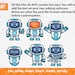Cute Robot SVG Bundle, Chibi Kawaii Robot Cut Files, Funny Robot SVG ...
