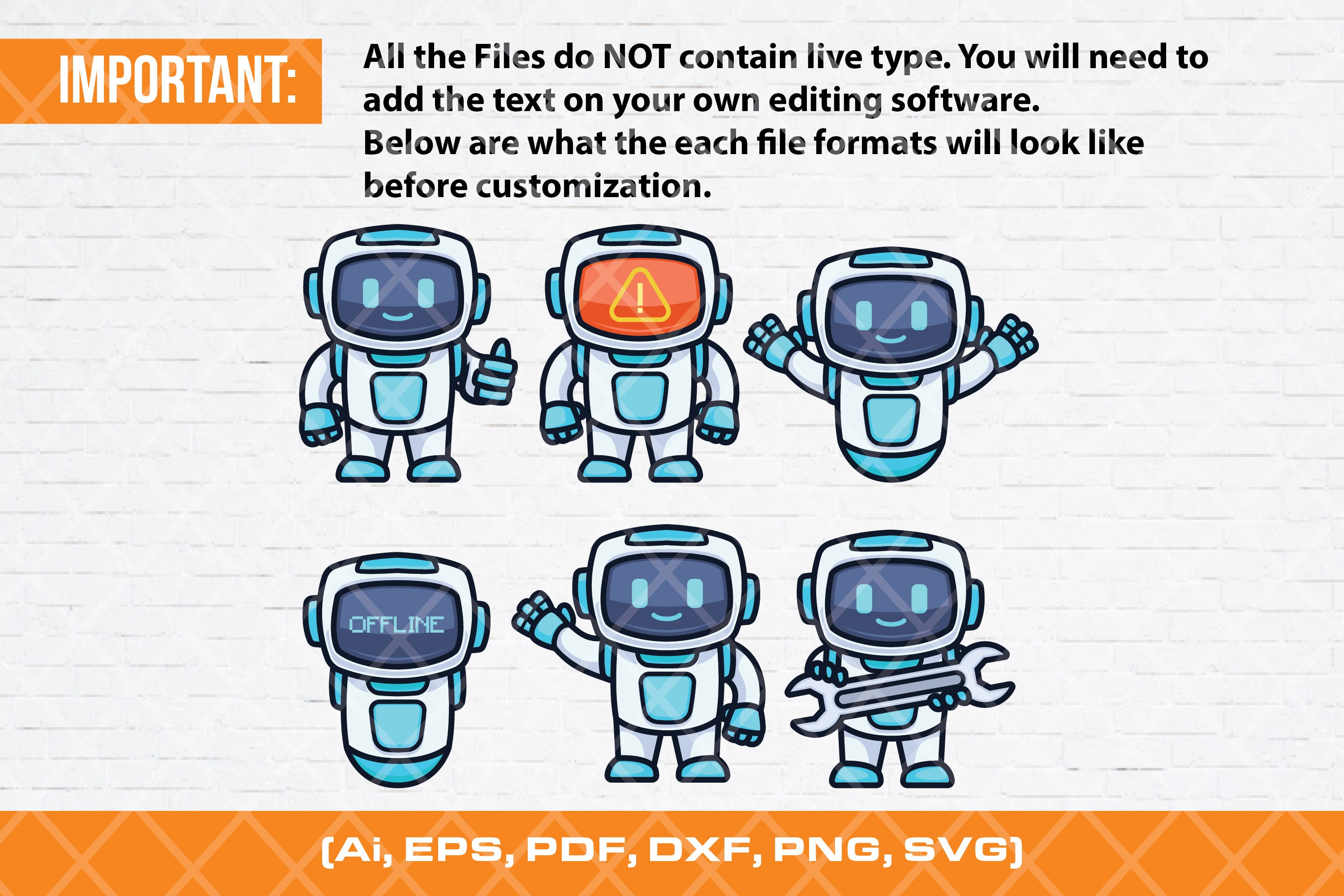 Cute Robot SVG Bundle Chibi Kawaii Robot Cut Files Funny - Etsy Australia