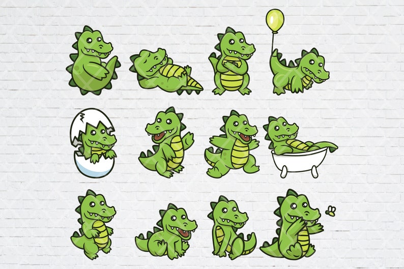 12 Cute Crocodile Alligator SVG Collection: Kawaii (Download Now) - Etsy