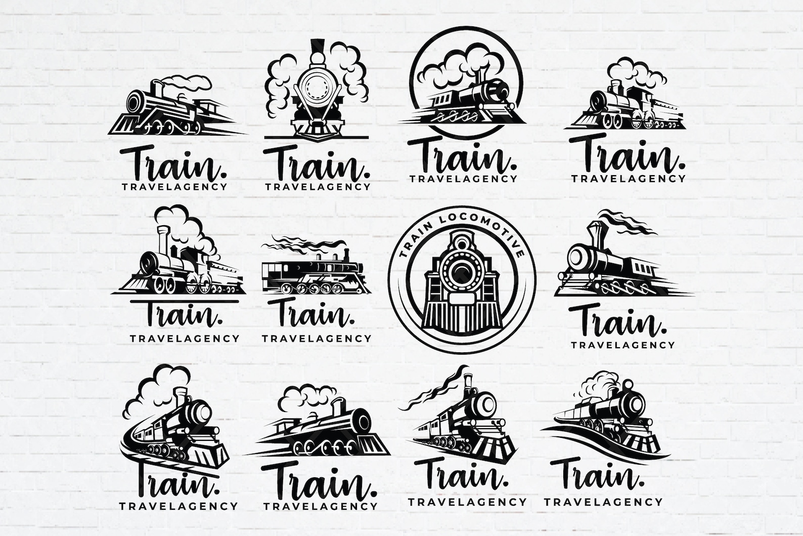 Locomotive Train Svg Bundle, Retro Train Svg, Locomotive Clipart Svg ...