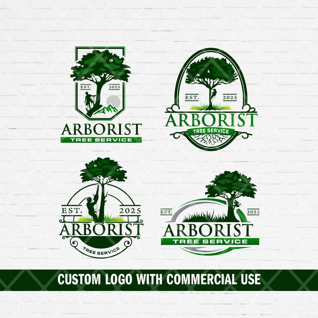 Custom Arborist Tree Services Logo, Personalized Tree Cutting Logo ...