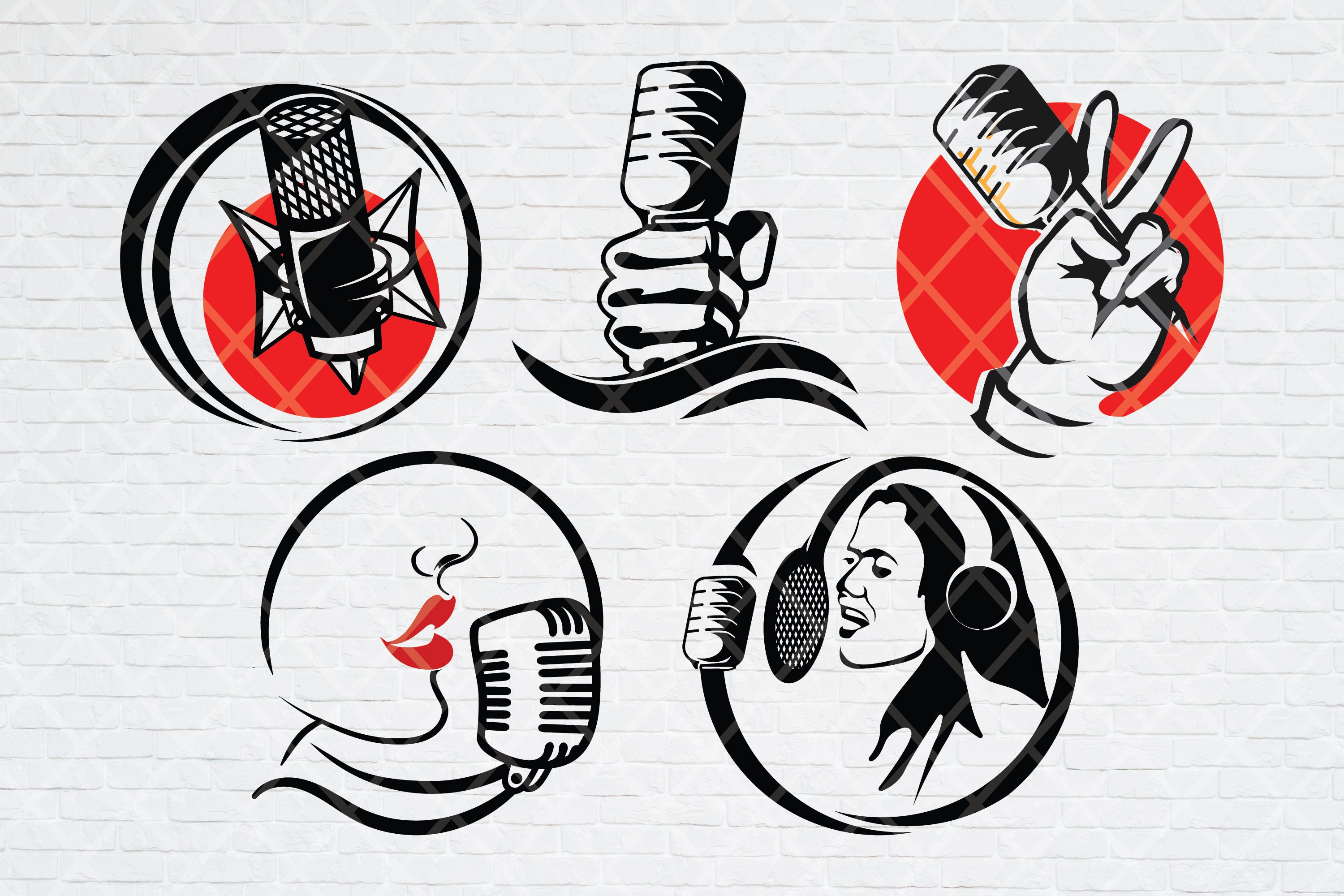 Pre-made Retro Podcast Logo Design Template: Minimalist SVG - Etsy