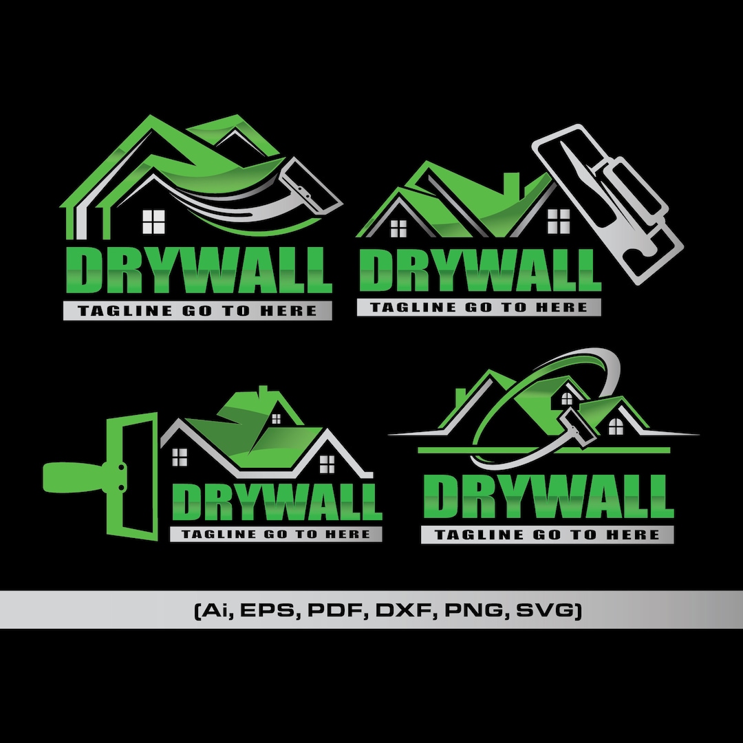 Modern Drywall Business Logo Design: Custom Home Repair (digital File ...