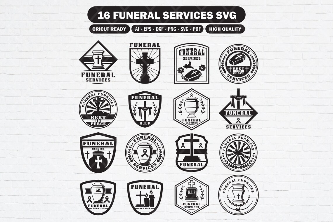 Funeral Services SVG Bundle: Memorial Clipart (digital Download) - Etsy