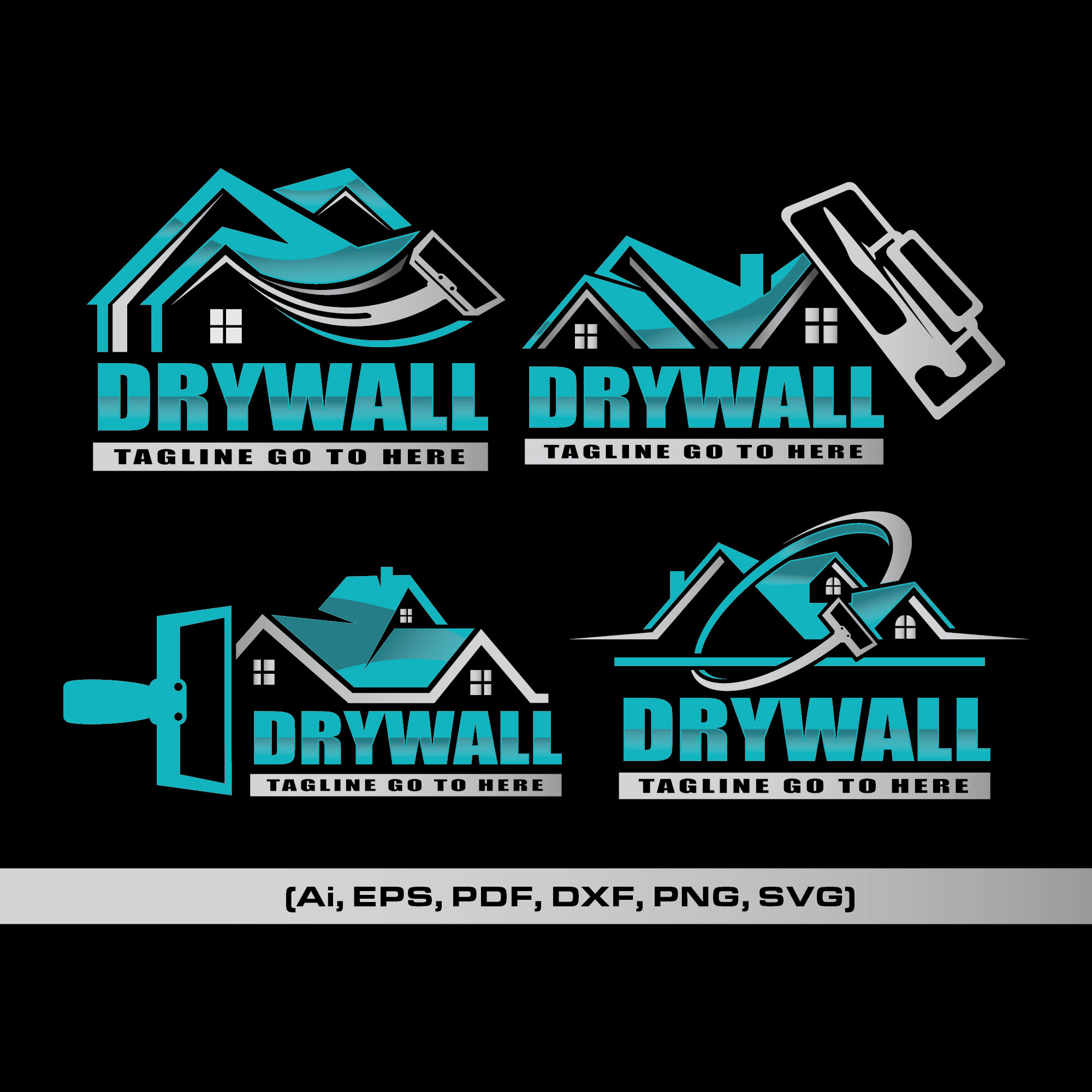 Drywall Logos Business Cards