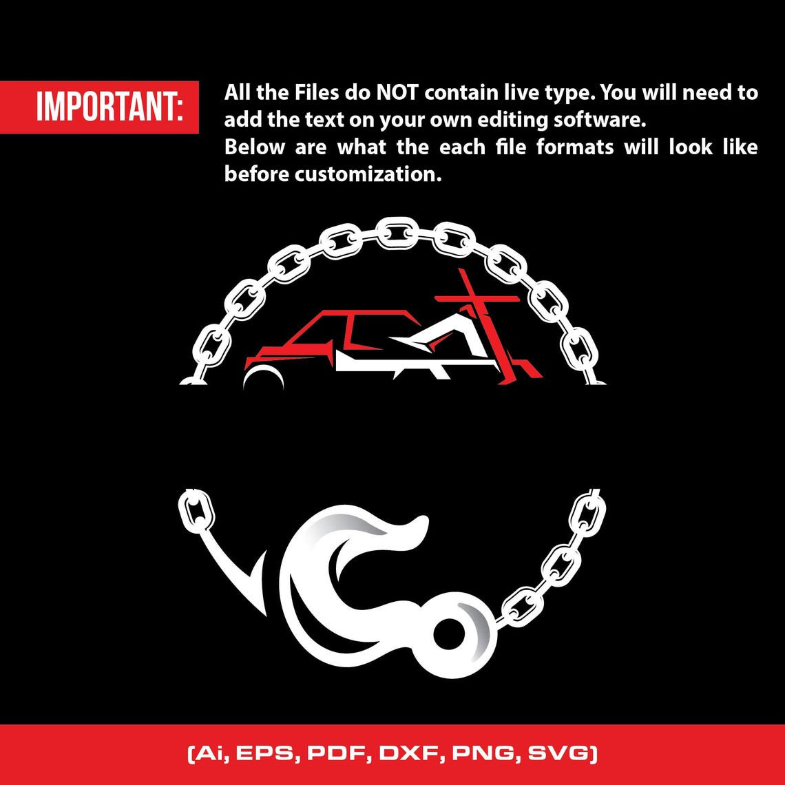 Towing Truck Logo SVG, Towing Chain Logo, Towing Business Logo Template ...