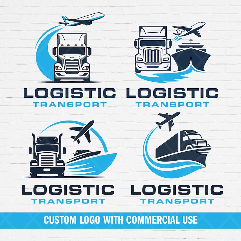 Custom Logistic Delivery Logo, Personalized Cargo Transportation Logo ...