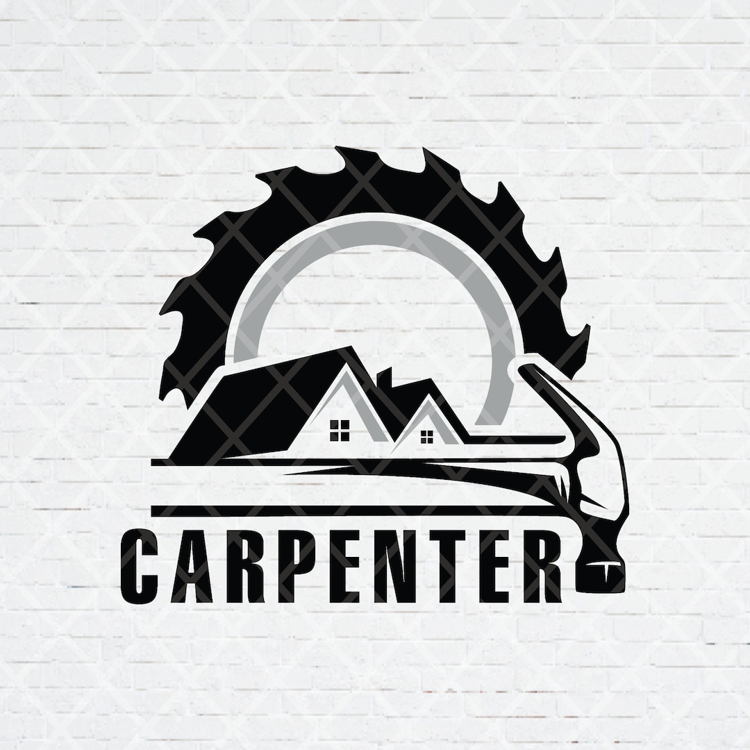 Logotipo de carpintero de casa, silueta de carpintería svg, contratista ...
