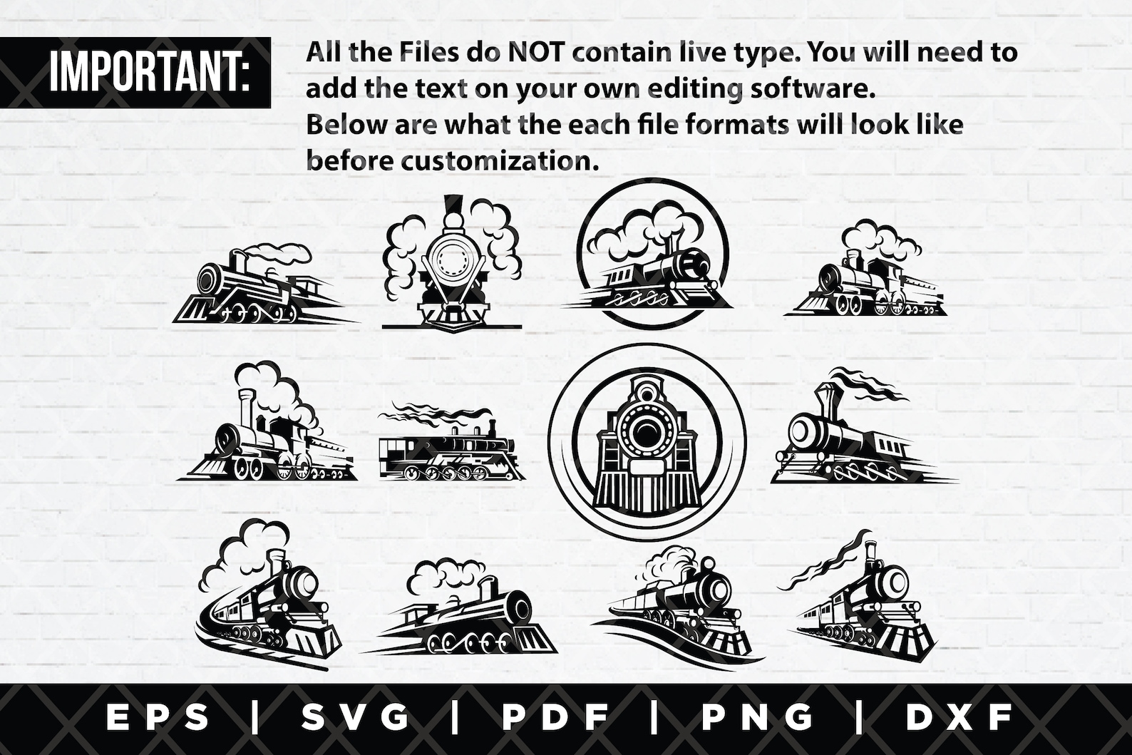 Locomotive Train Svg Bundle, Retro Train Svg, Locomotive Clipart Svg ...