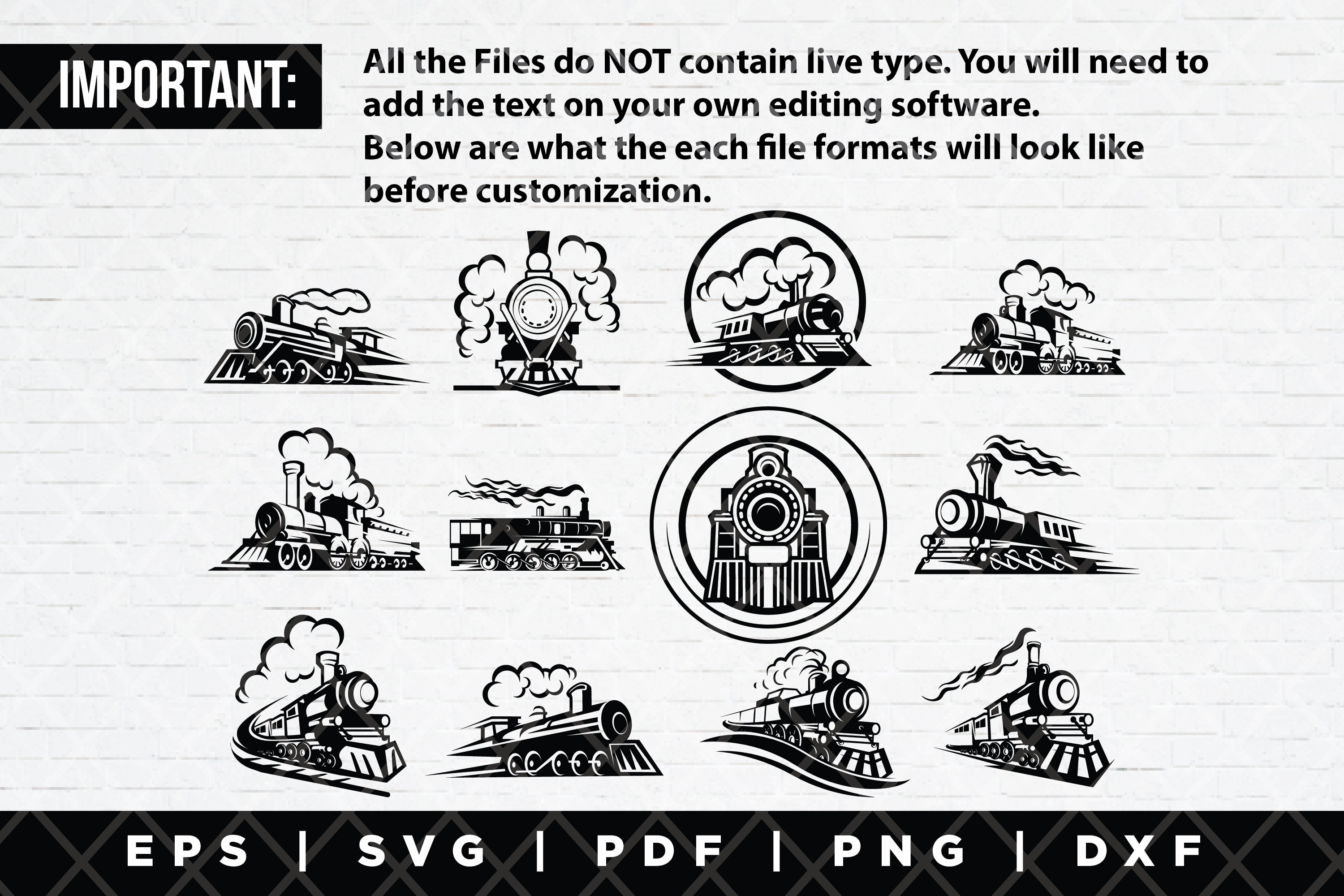 Locomotive Train Svg Bundle, Retro Train Svg, Locomotive Clipart Svg ...