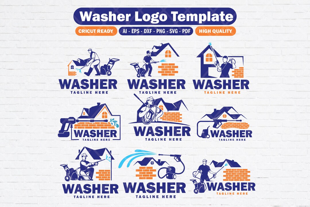 Professional Pressure Washing Logo: SVG Bundle for Instant Download ...