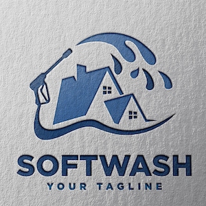 Professional Soft Washing Logo, Power Washing Logo, Pressure Washing ...