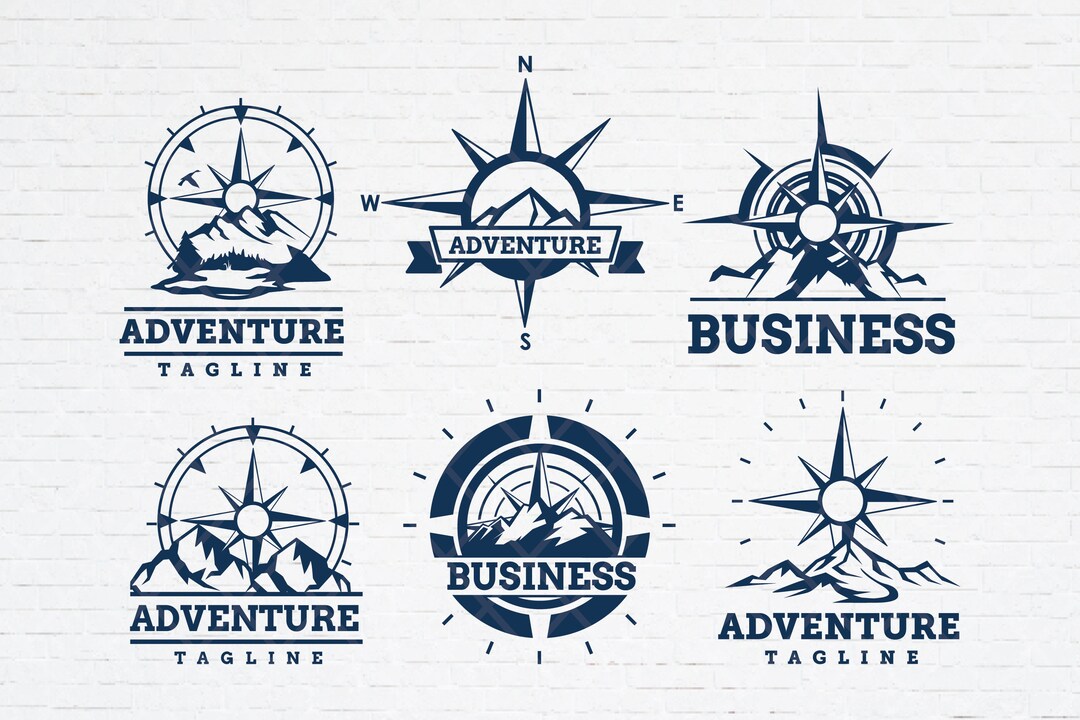 Set of Mountain Compass Svg Bundle, Adventure Compass Svg, Nautical ...