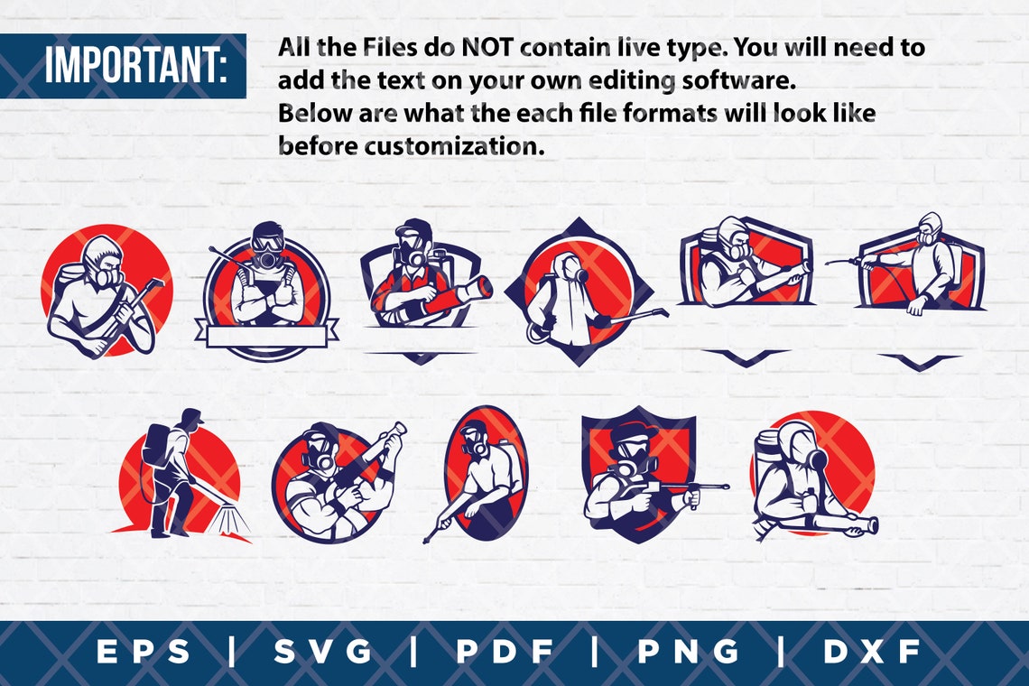 Pest Control Logo SVG Bundle: Exterminator Silhouette (digital Download ...