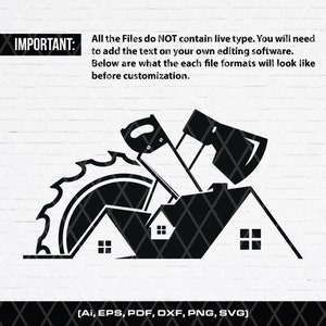 House Carpenter Logo, Carpentry Silhouette Svg, Contractor Svg, Home ...