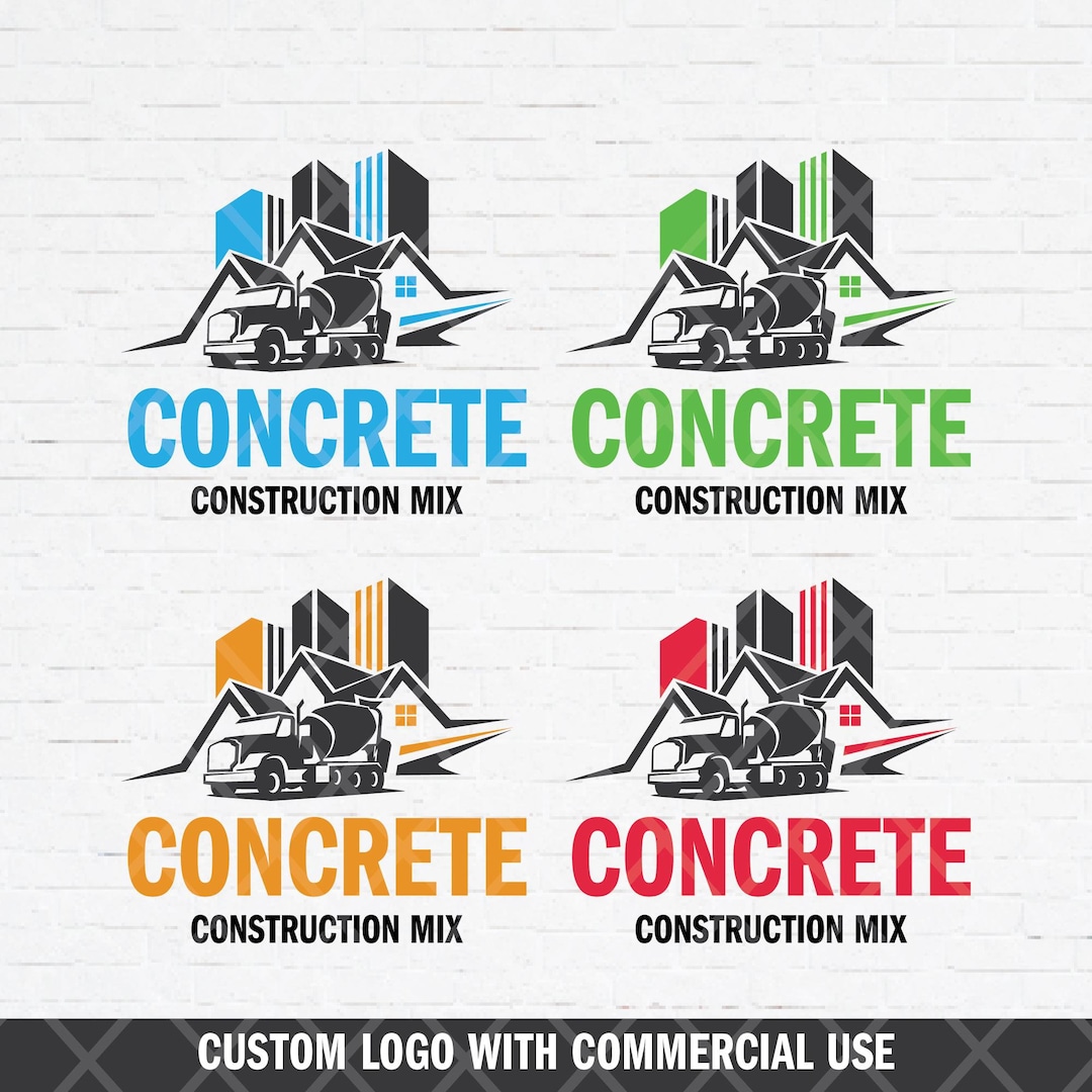 Concrete Construction Logo: Cement Mixer Truck Design (digital File) - Etsy