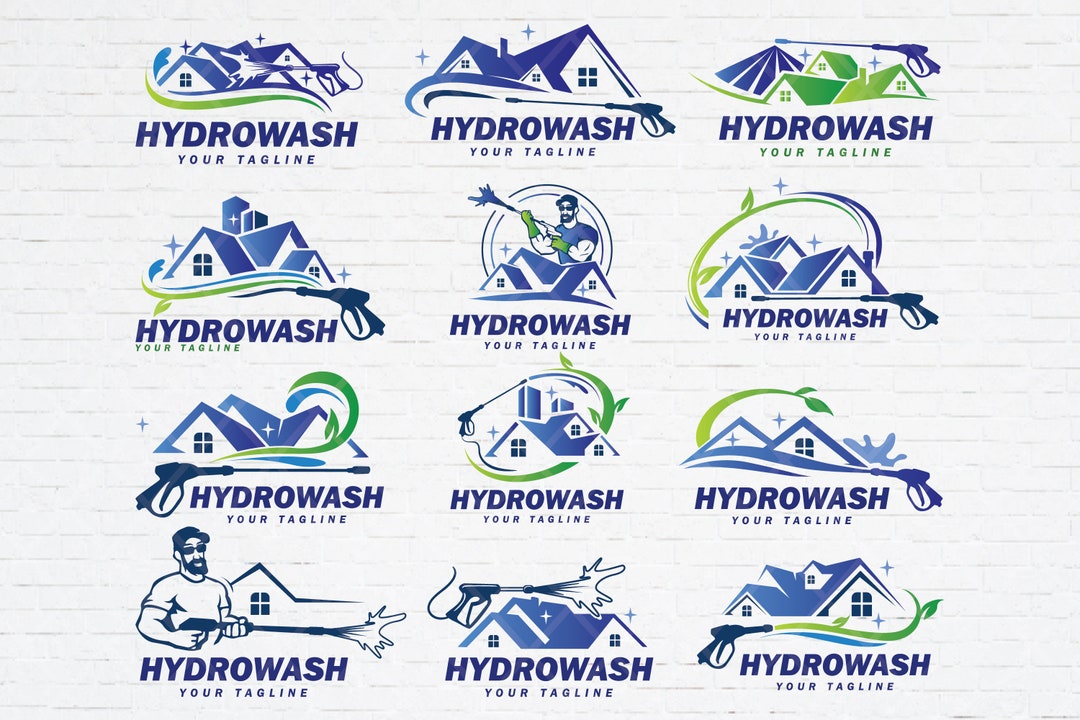 Professional Hydro Wash Svg Template, Pressure Washing Logo, Soft Wash ...