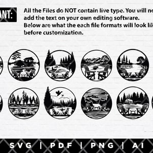 Premium Lake Scenery Svg Bundle, Lake View Logo, Lake Scene Vector ...