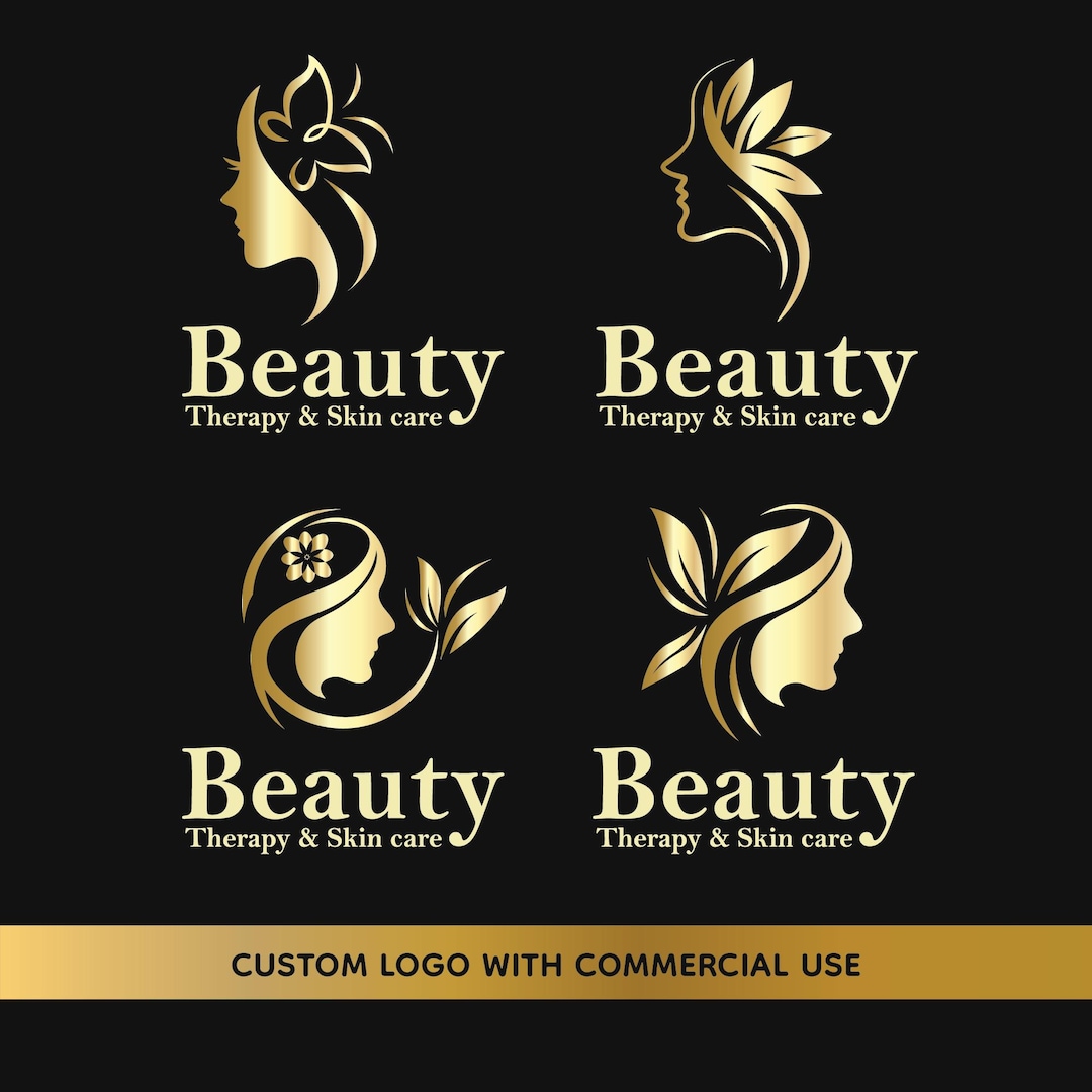 Personalized Gold Beauty Logo, Makeup Artist Logo, Hair Stylish Logo ...