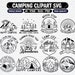 Camping Line-art Logo Bundle, Camping Life Svg, Camp SVG Bundle, Camper ...