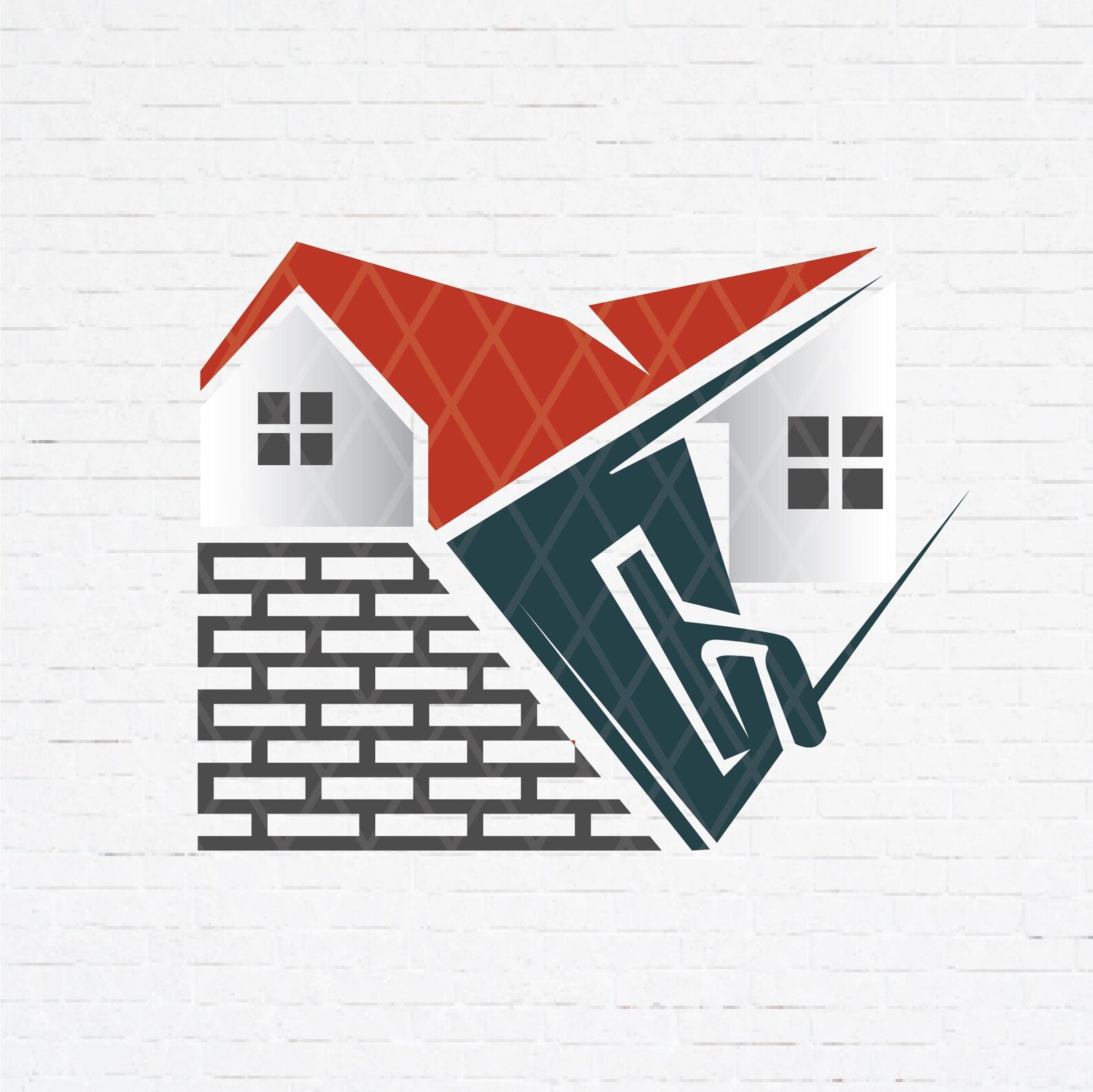 Custom House Plastering Logo Version 1, Personalized Plastering Wall ...