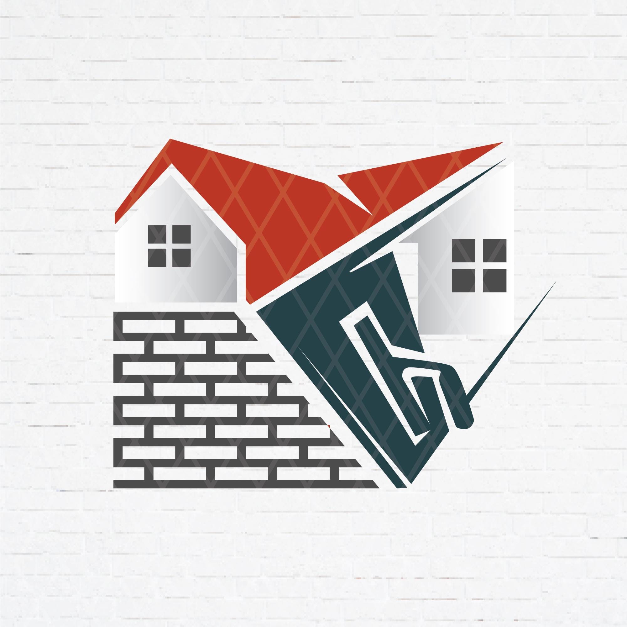 Custom House Plastering Logo Version 1, Personalized Plastering Wall ...