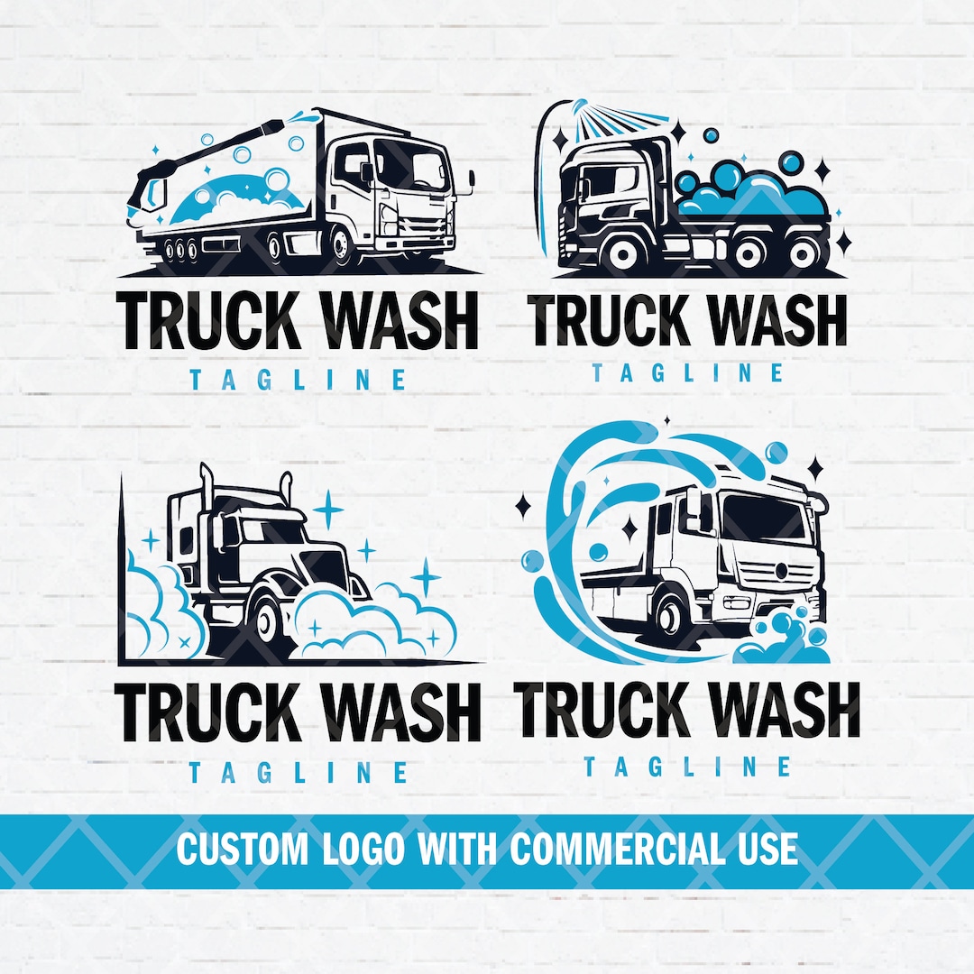 DIY Truck Washing Logo Svg, Semi Truck Wash Logo, Custom Truck Wash ...