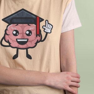 Cute Chibi Brain Mascot Collection: SVG Bundle Files of 9 Funny Brain ...