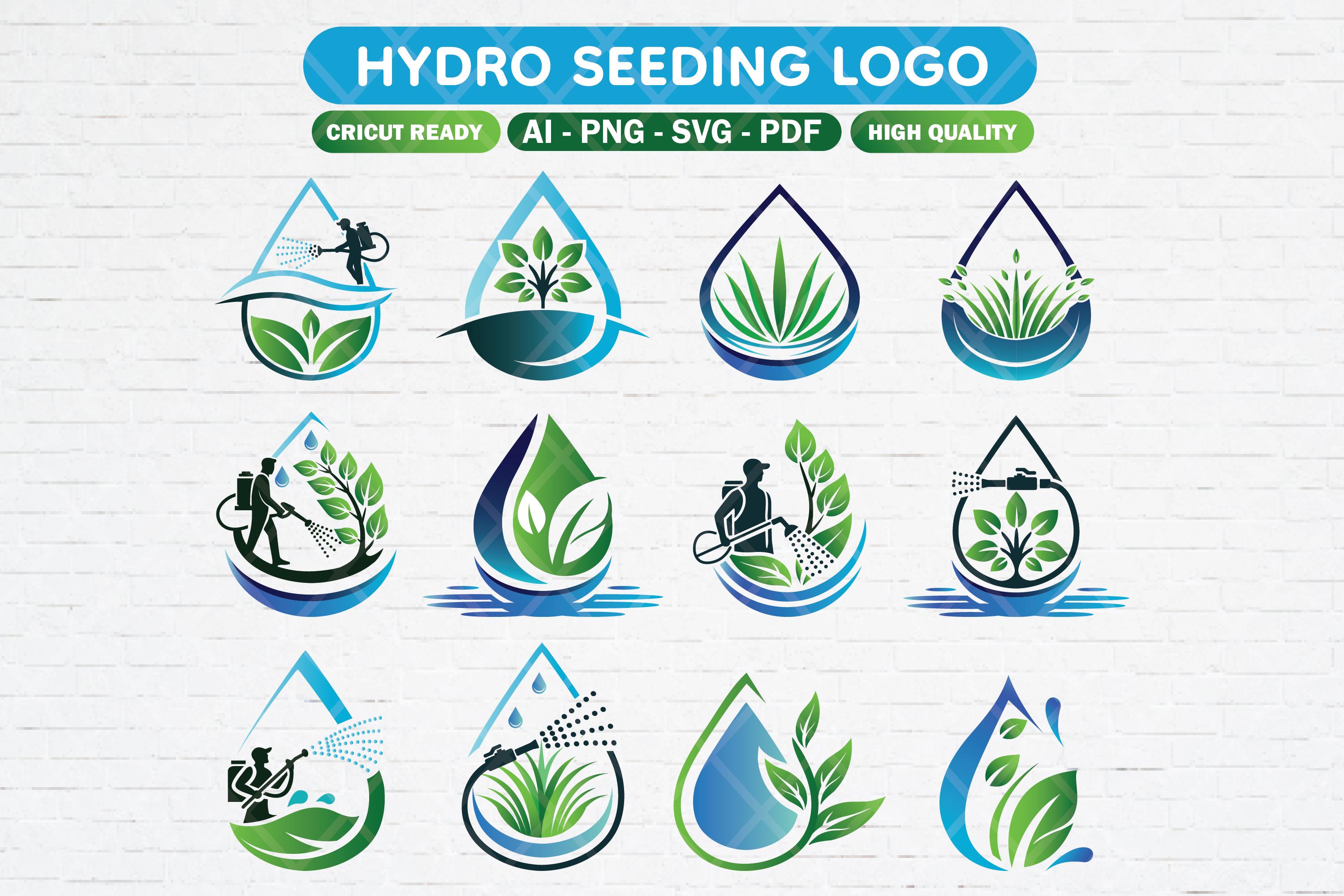 Hydro Seeding Logo Bundle, Hydro Seed SVG Bundle, Hydro Seed Premade ...