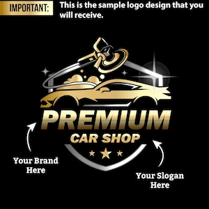 Custom Car Wash and Detailing Logo, Custom Auto Care Logo, Automotive ...