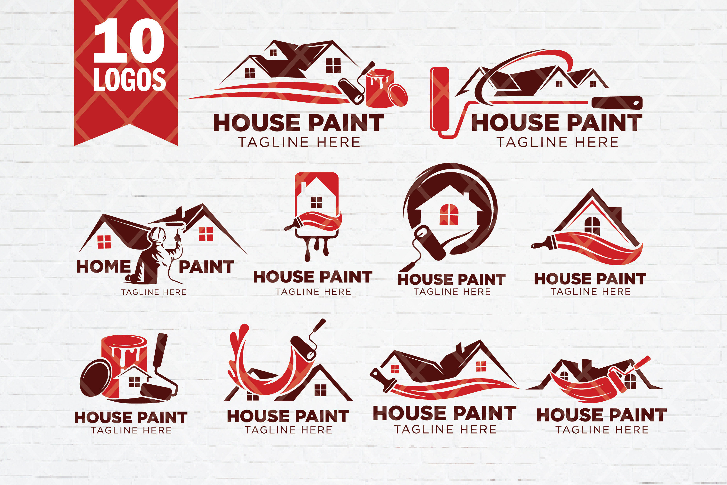 House Painting and Remodeling Logo Template, House Improvement Template ...