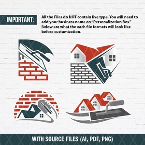 Custom House Plastering Logo Version 1, Personalized Plastering Wall ...