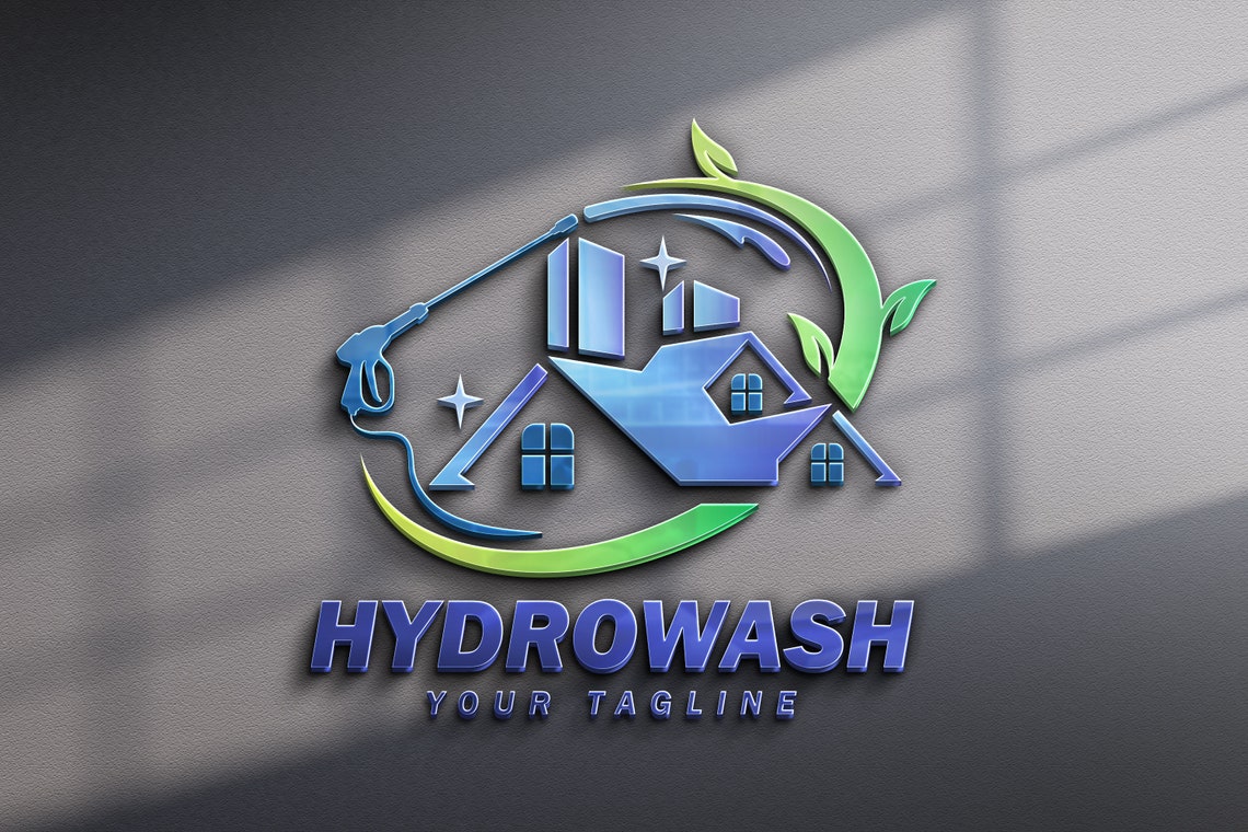 Professional Hydro Wash Svg Template, Pressure Washing Logo, Soft Wash ...