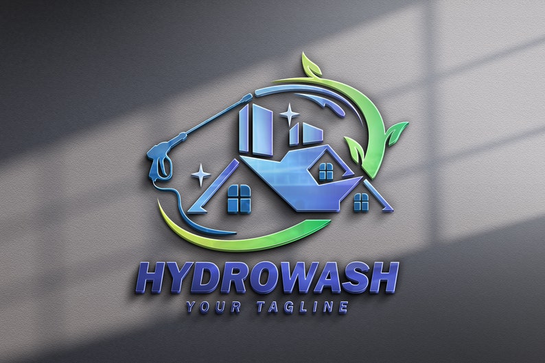 Professional Hydro Wash Svg Template, Pressure Washing Logo, Soft Wash ...