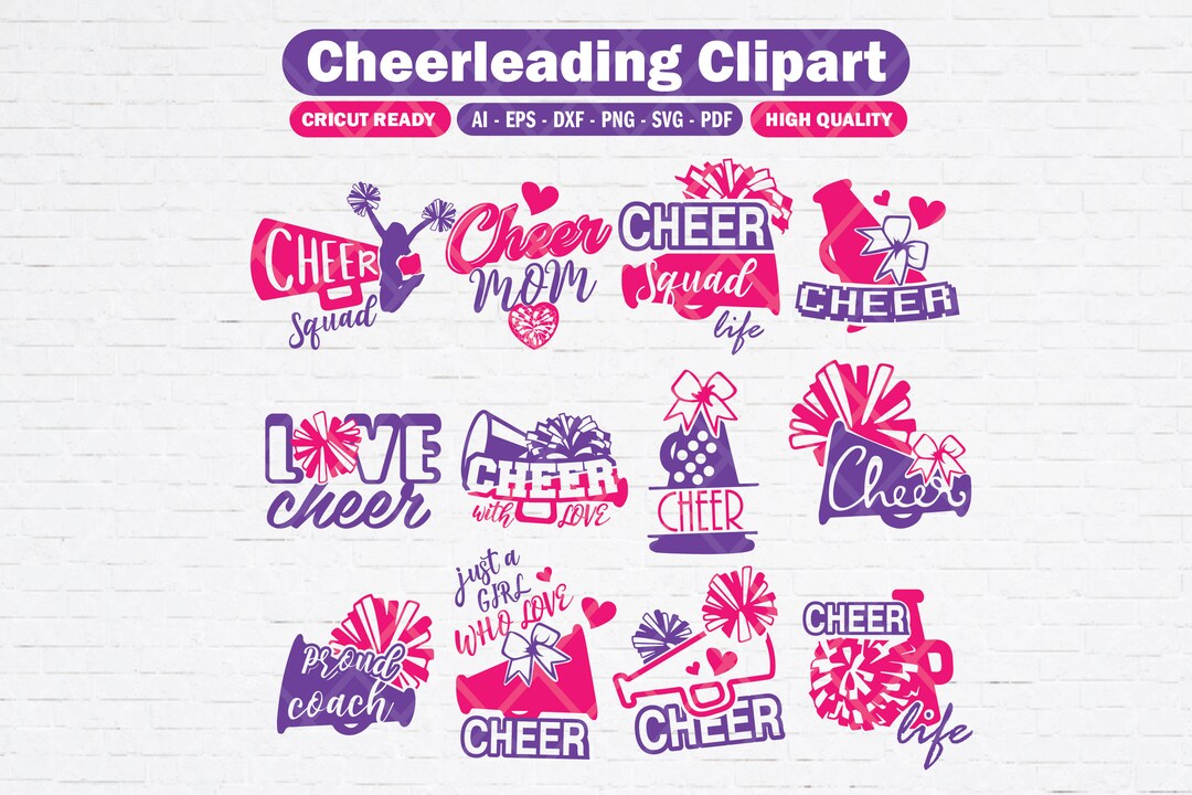 Cheerleading Clipart: Cheer Squad SVG PNG Bundle (cut Files) - Etsy