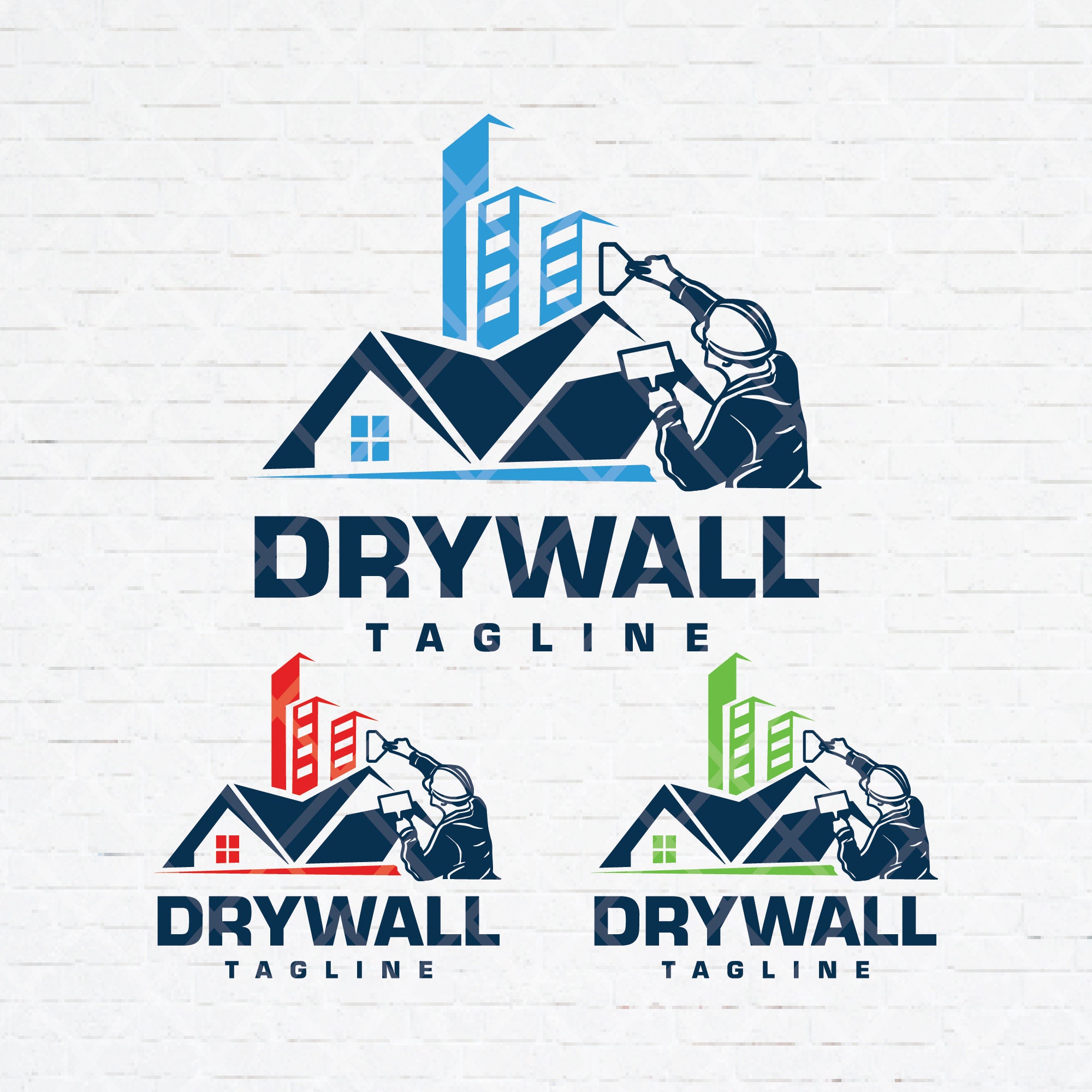Drywall Logo Custom Logo Design Drywall Personalized Logo Etsy
