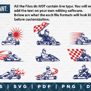 Go Kart Template Design Svg, Karting Race Svg Bundle, Go Kart Svg ...