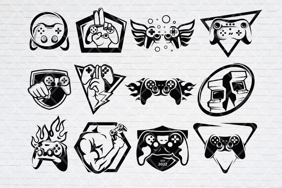 Retro Video Game Console Logo Design SVG Bundle: Instant - Etsy