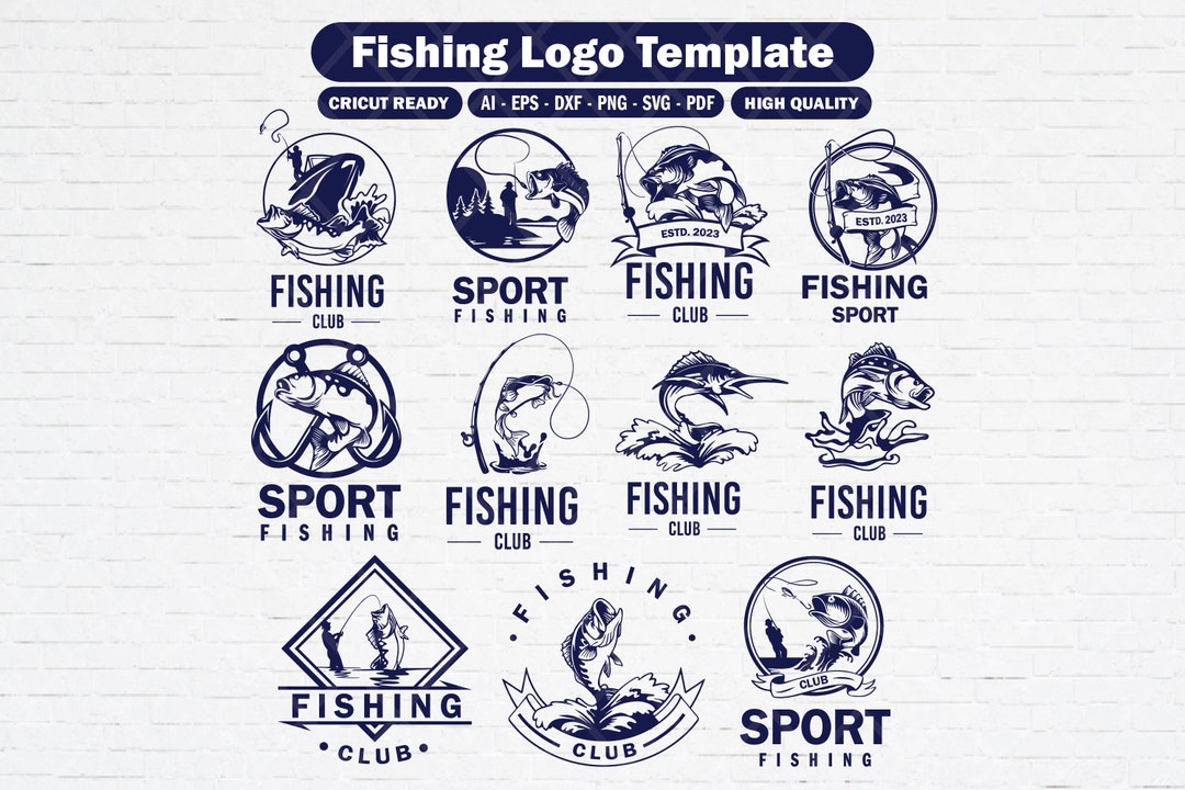 Fishing Sport Svg Template, Fisherman Silhouette Bundle, Catching Fish ...
