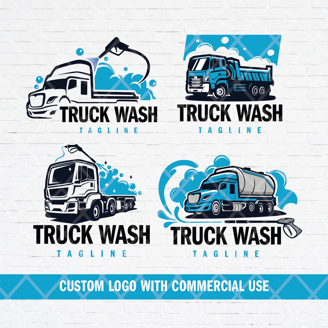DIY Truck Washing Logo Svg, Semi Truck Wash Logo, Custom Truck Wash ...