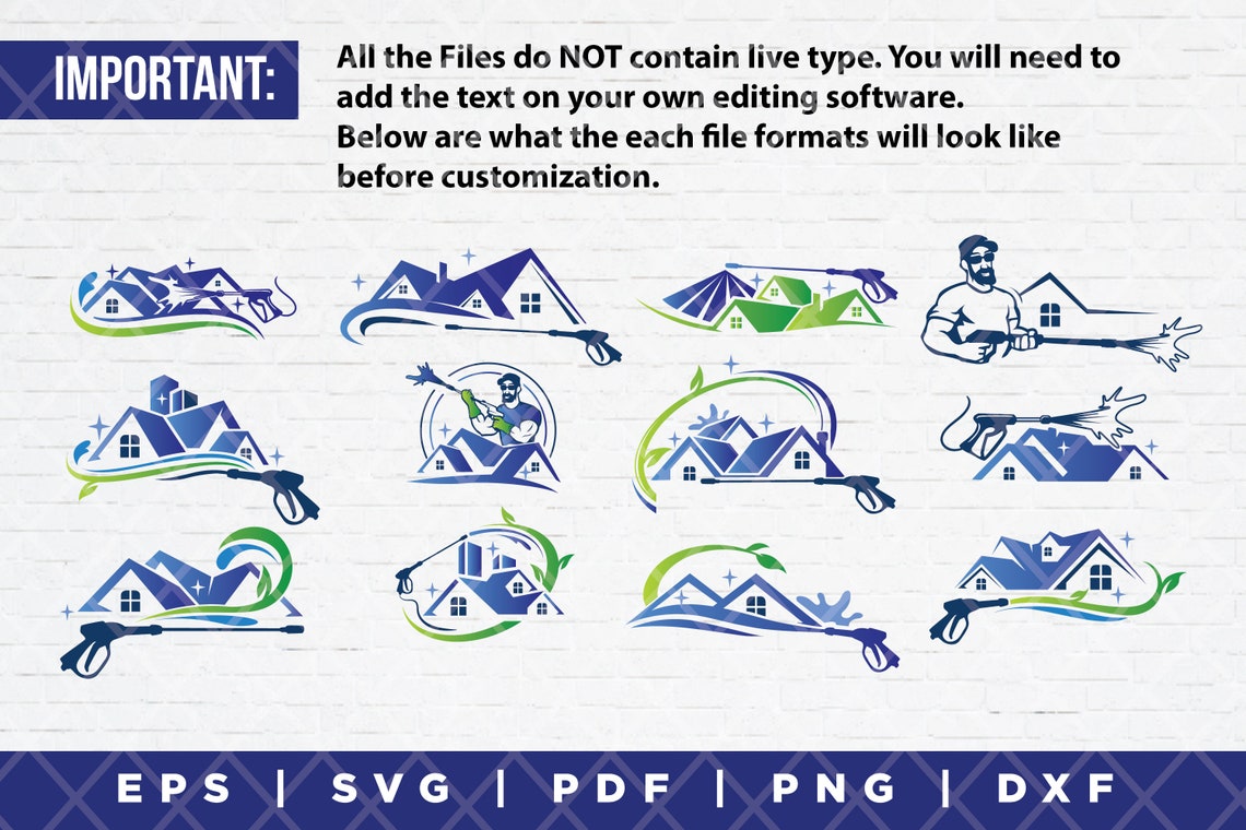 Hydro Wash Logo SVG Bundle, Pressure Washing Template (digital Download ...