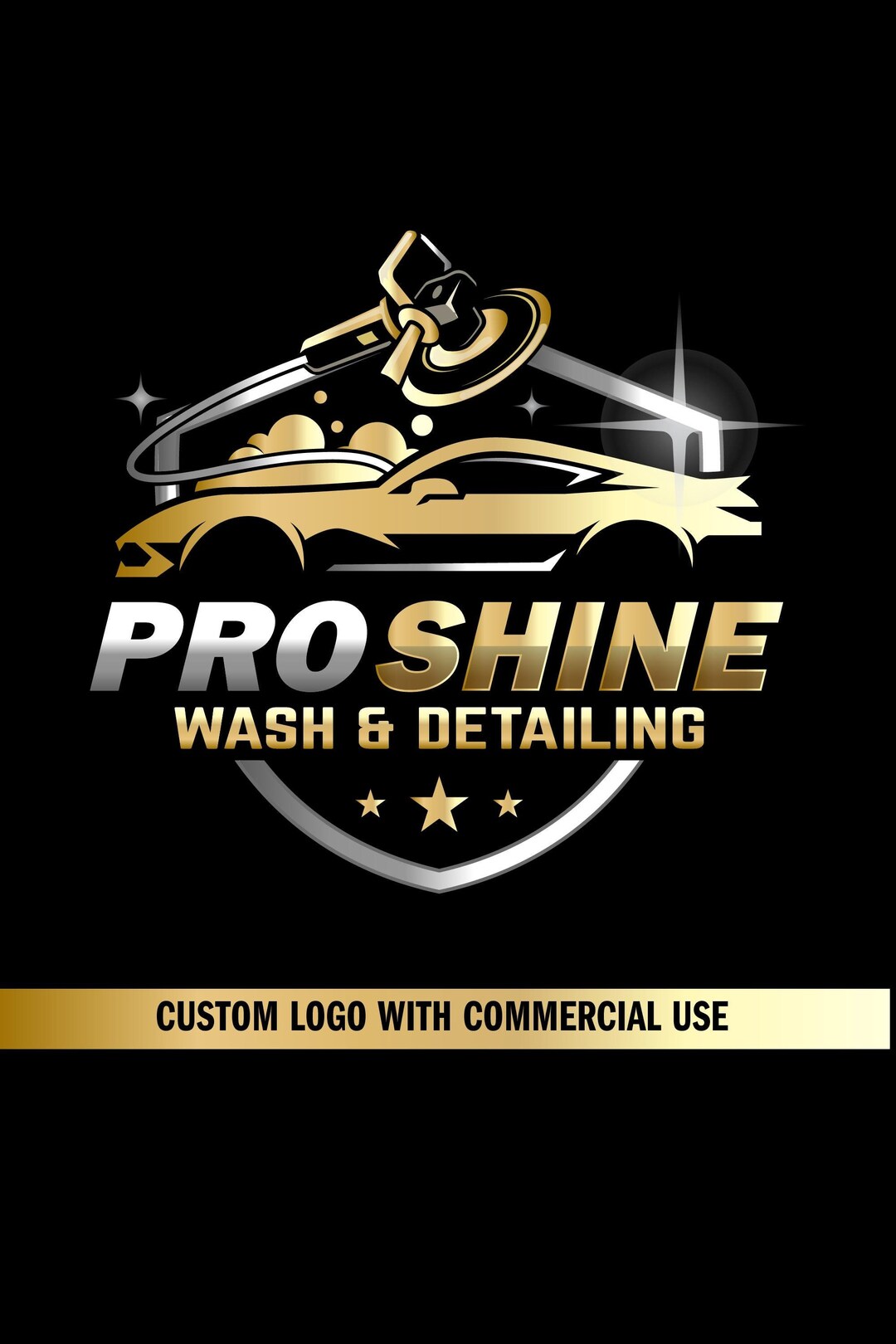 Custom Car Wash and Detailing Logo, Custom Auto Care Logo, Automotive ...