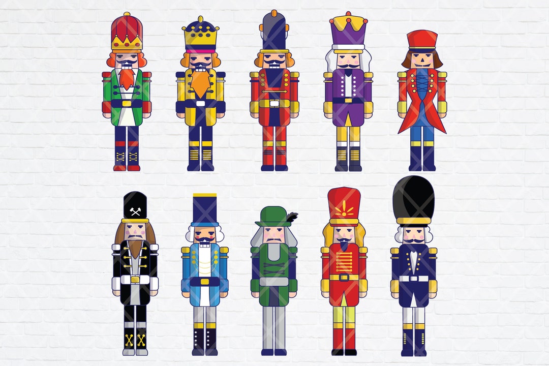 Christmas Nutcracker Toy Soldier SVG PNG, Nutcracker Clipart Bundle for ...