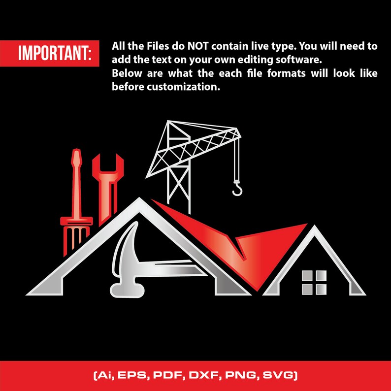 House Construction Logo, DIY Logo Template, House Builders Logo, Home ...